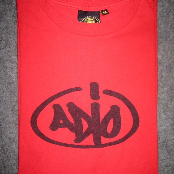 Adio | Shirts | Vintage Adio Red Logo Ss Shirt Medium Skateboard | Poshmark
